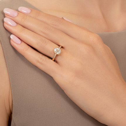 Lang Collection Art Deco-Style 1.53 Carat Diamond Ring - GIA I SI1