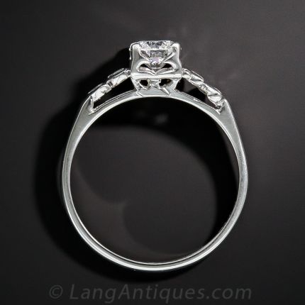 Mid-Century .50 Carat Diamond Engagement Ring By Birks