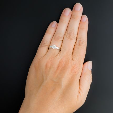 Mid Century .58 Carat Diamond Engagement Ring