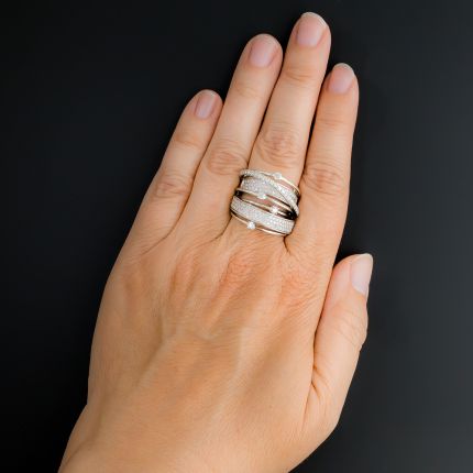 Modern Multi Band Diamond Ring