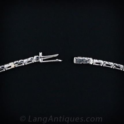 Platinum Diamond Straight Line Necklace