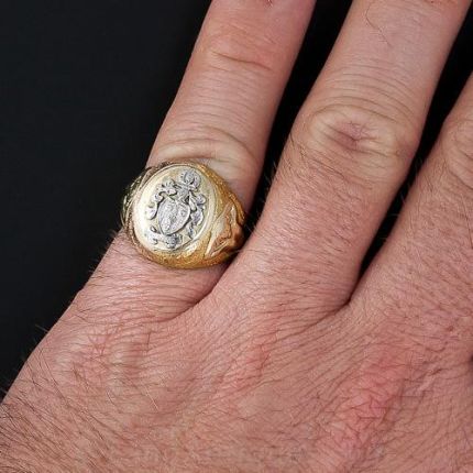 Tri-Color Signet Ring