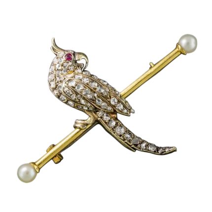 Victorian Cockatiel Pin