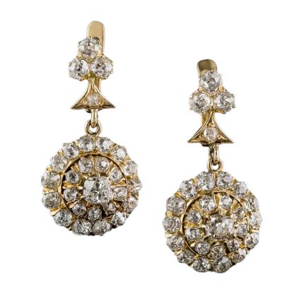 Victorian Diamond Dangle Earrings