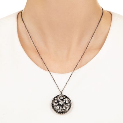 Victorian Diamond Pinwheel Pendant