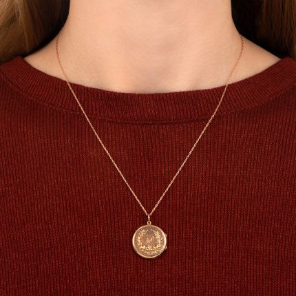 Victorian Engraved Swallow Locket