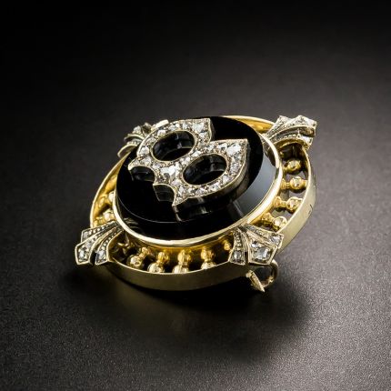 Victorian Initial 'B' Diamond Pin