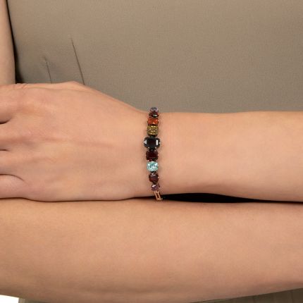 Victorian Multi-Gem Link Bracelet