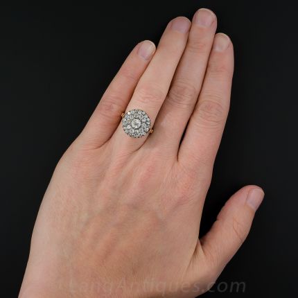 Victorian Round Cluster Diamond Ring