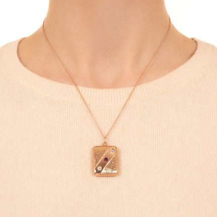 Victorian Ruby and Diamond Locket