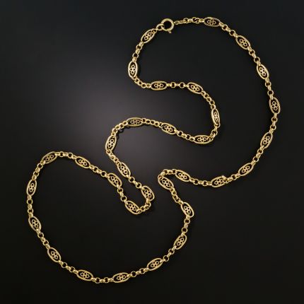 Vintage French Infinity Necklace