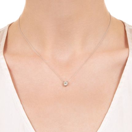 Vintage Style .48 Carat European-Cut Diamond Solitaire Pendant