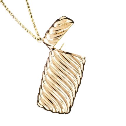 Early 20th Century Gold Match Safe Pendant