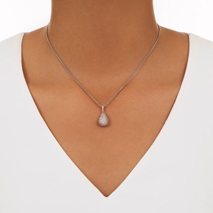 Estate Diamond Raindrop Pendant