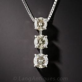 2.02 Carat Three-Stone Diamond Pendant
