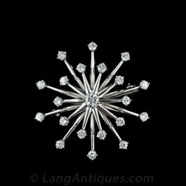 Diamond Starburst Pin from the 1950s
