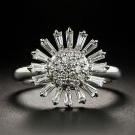 Estate Diamond Sunburst Ring
