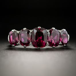 Vintage Five-Stone No-Heat Ruby Ring