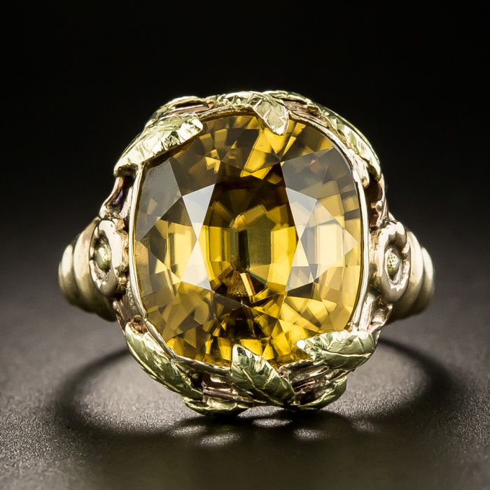 zircon gold ring