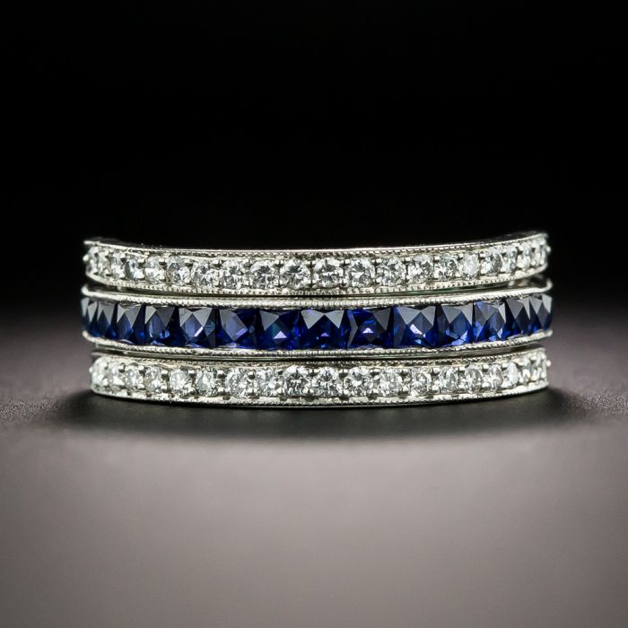 blue diamond flip ring