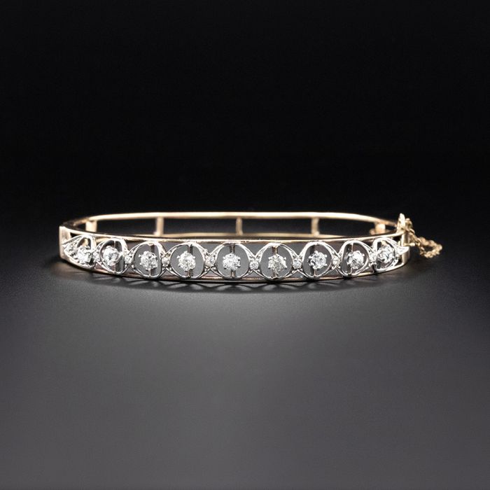 Edwardian Diamond Bangle Bracelet