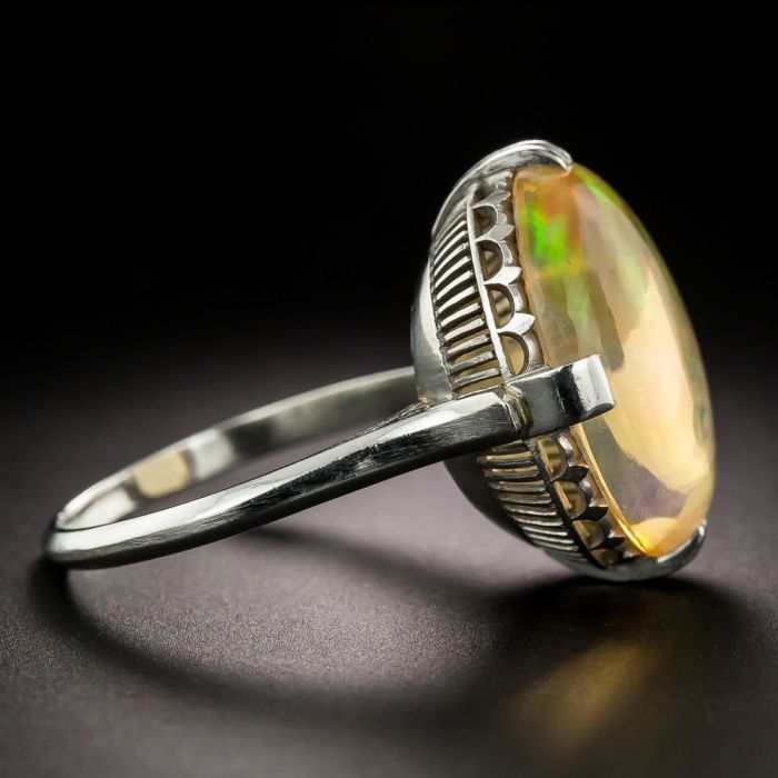 Estate 7.00 Carat Mexican Fire Opal Ring