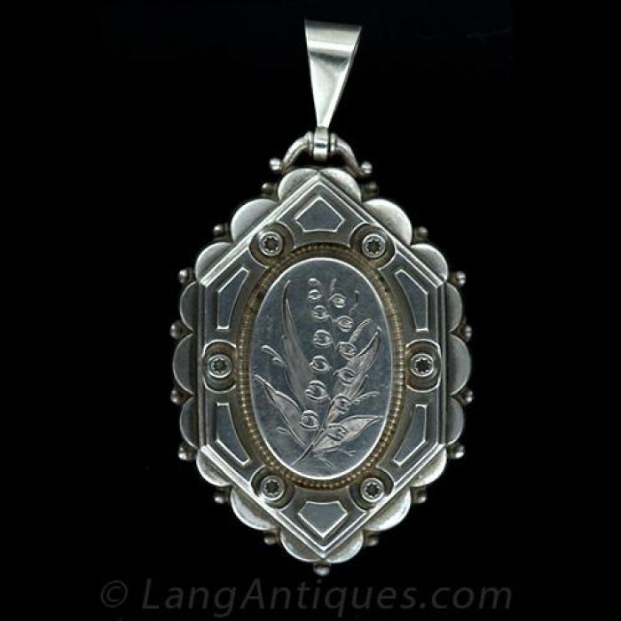 antique locket silver