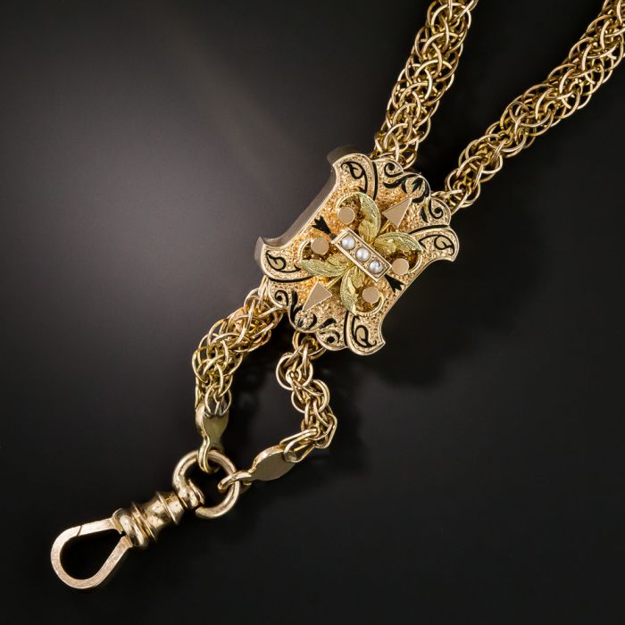 Long Victorian Slide Chain Necklace