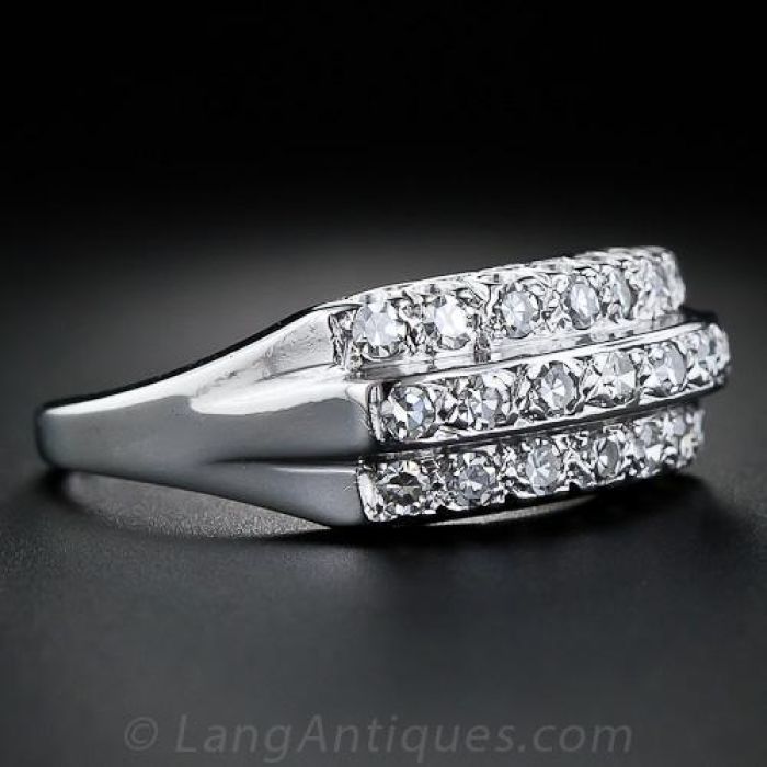 3 row diamond wedding band 60 photos - Astyledwedding.com