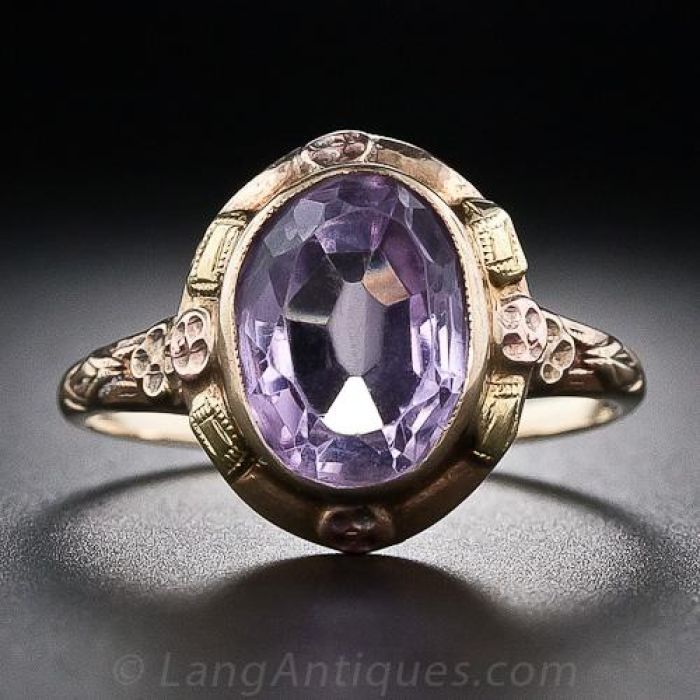 light color amethyst ring