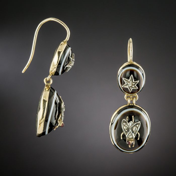 victorian bug earrings