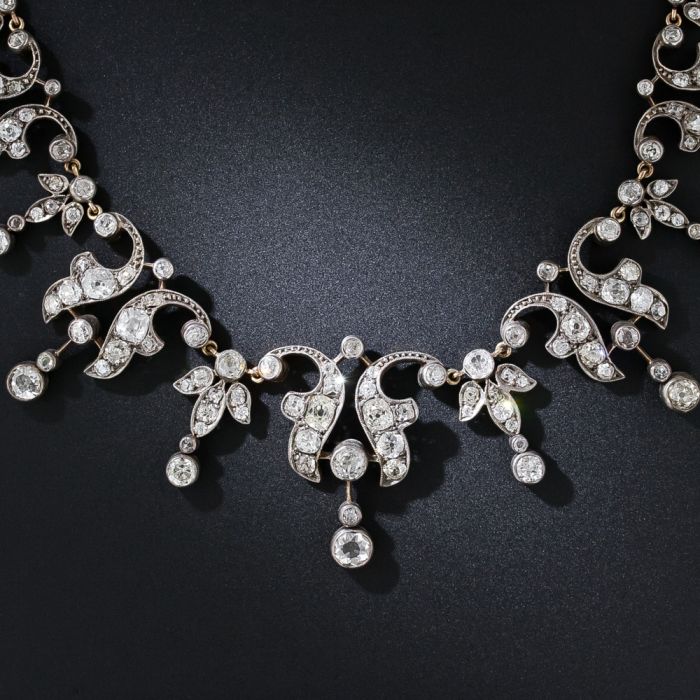 Victorian Diamond Fringe Necklace