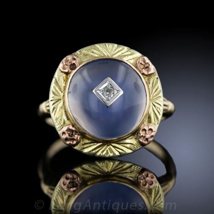 chalcedony ring gold
