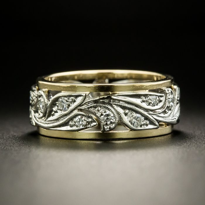 Vintage two tone wedding band store