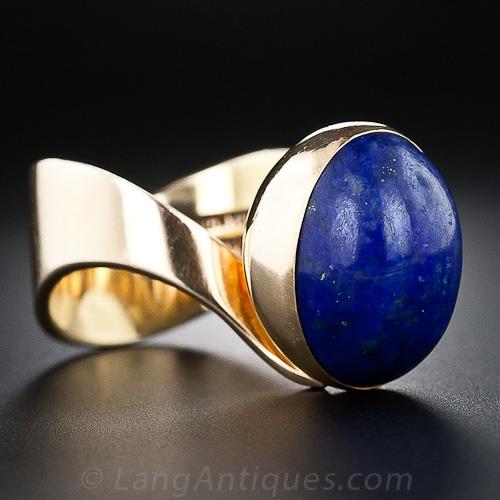 Danish Modern Lapis Ring