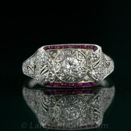 Dazzling Deco Diamond Dinner Ring