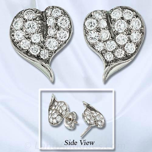 Diamond Heart Earrings