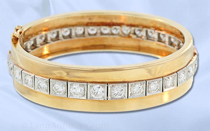 Diamond Hinged Bangle