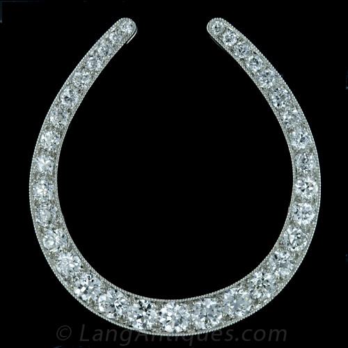 Diamond Horseshoe Pin