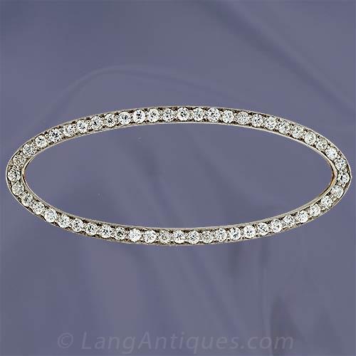 Diamond Oval Pin