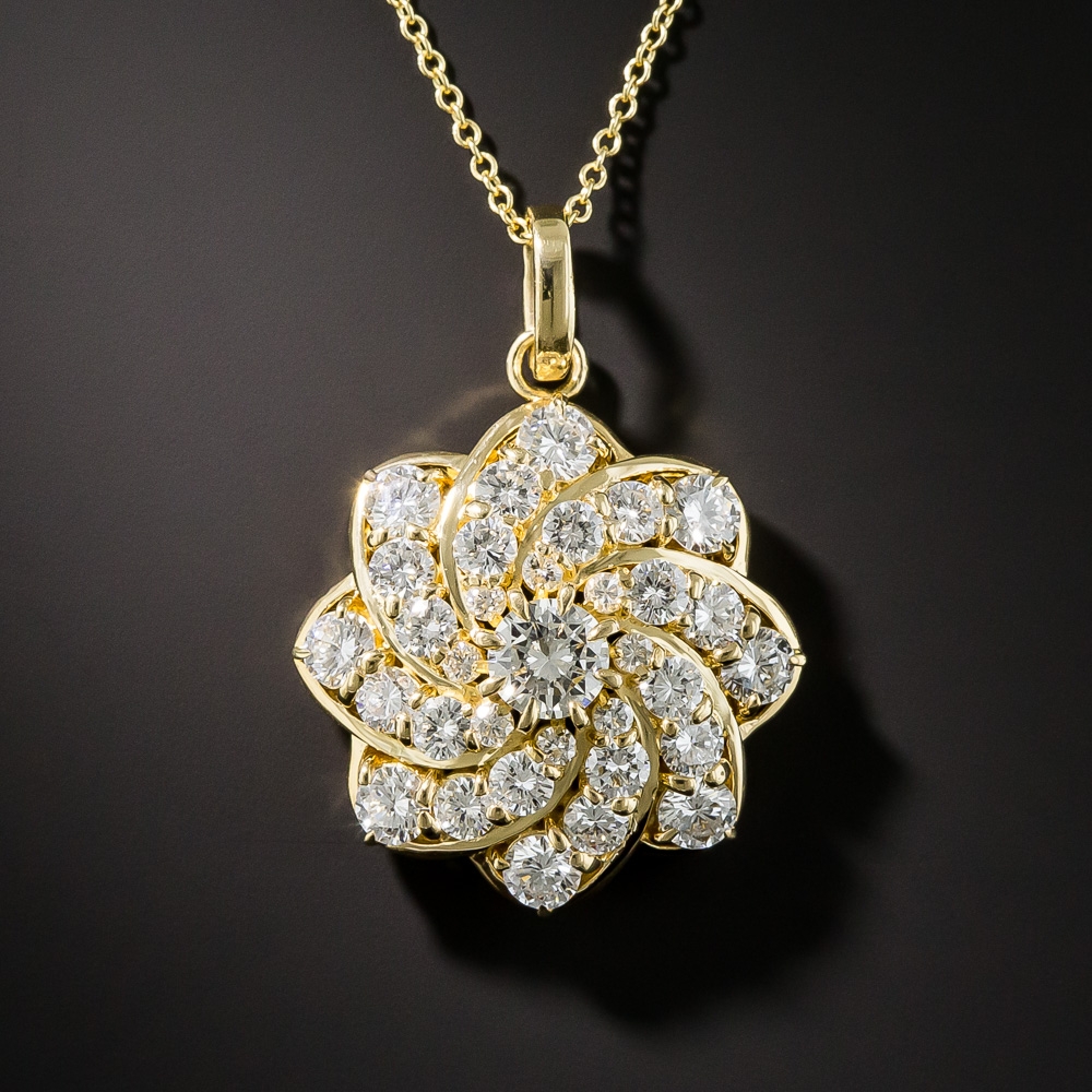 Diamond Pinwheel Pendant