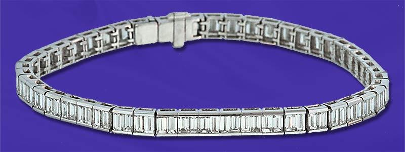 Diamond Straight Line Bracelet
