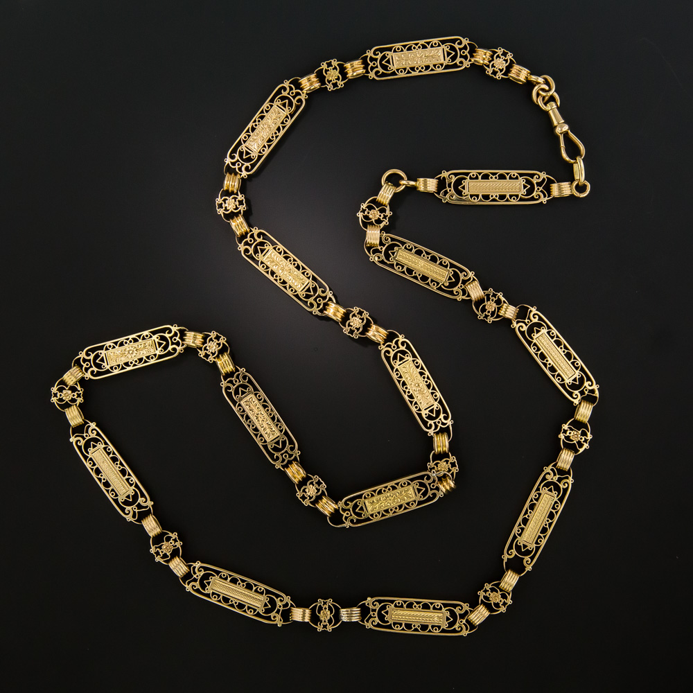 Early-20th Century French Fancy Link Chain