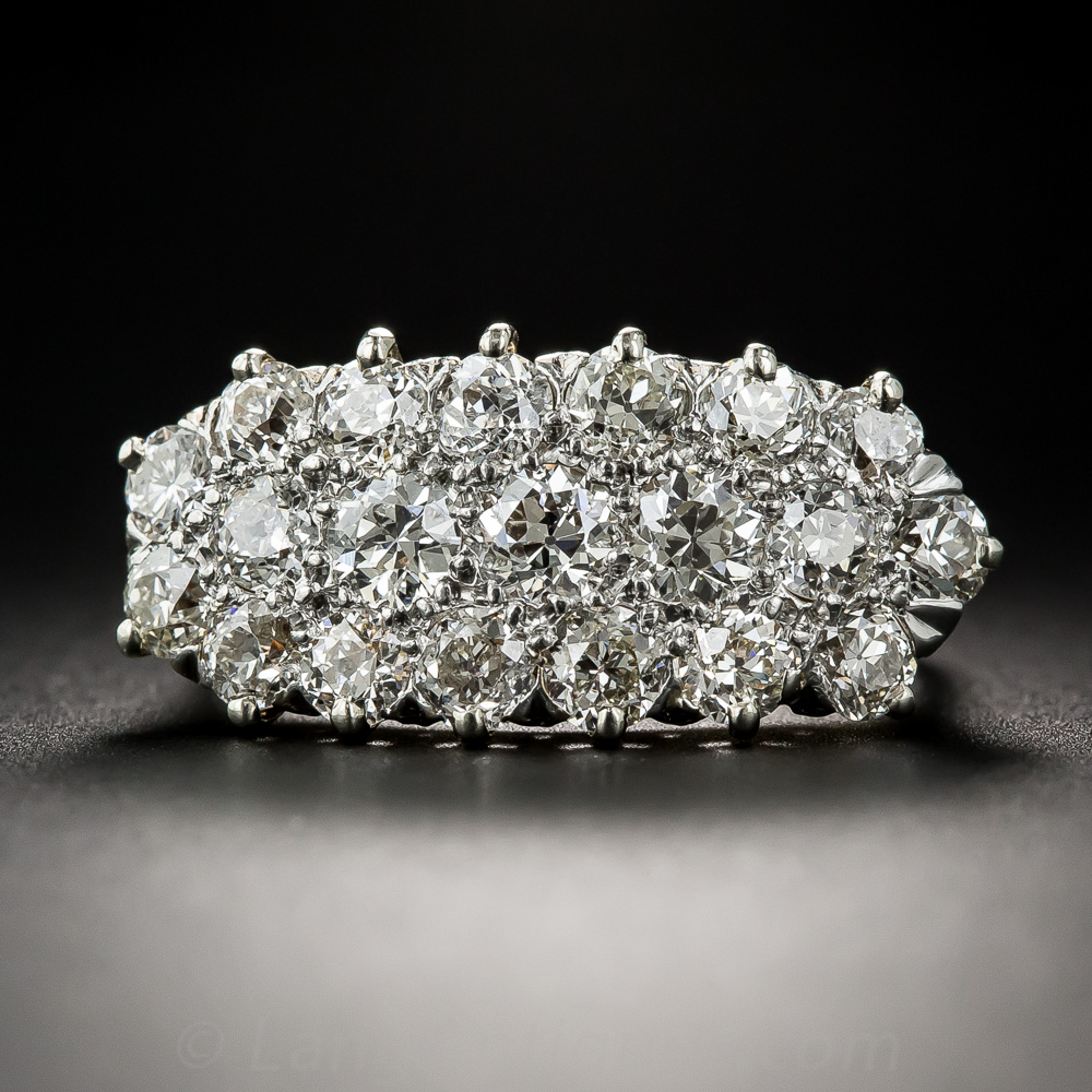Edwardian Diamond Cluster Band Ring