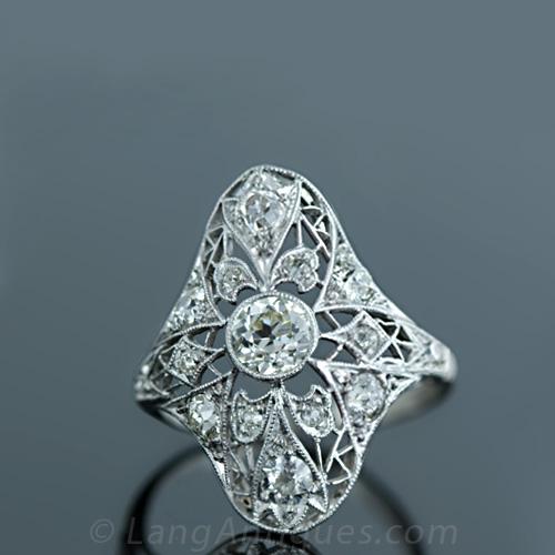 Edwardian Diamond Dinner Ring