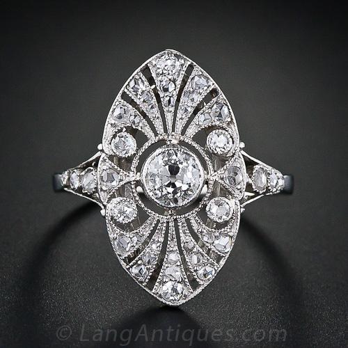 Edwardian Diamond Dinner Ring