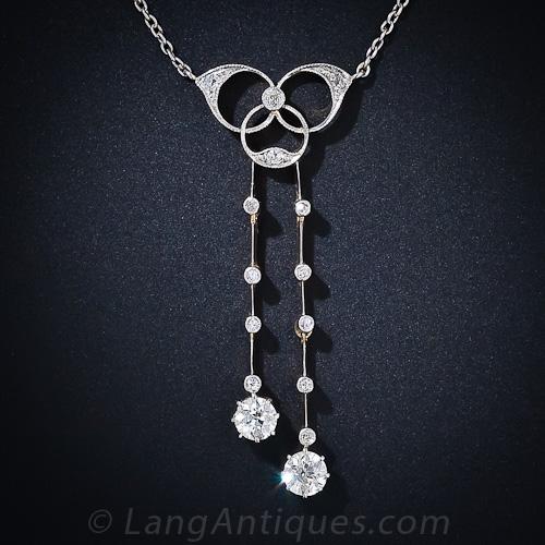 Edwardian Diamond Negligee Necklace