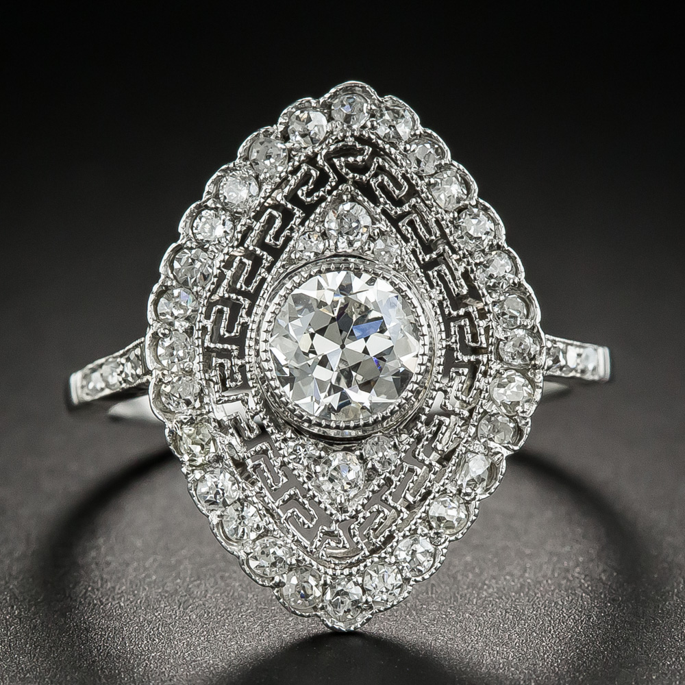 Edwardian Platinum Diamond Dinner Ring