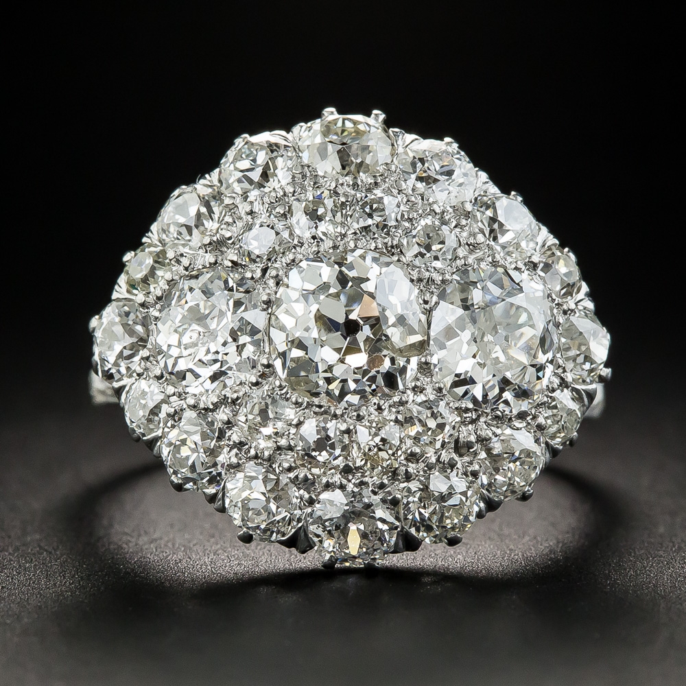 Edwardian Platinum Diamond Dinner Ring