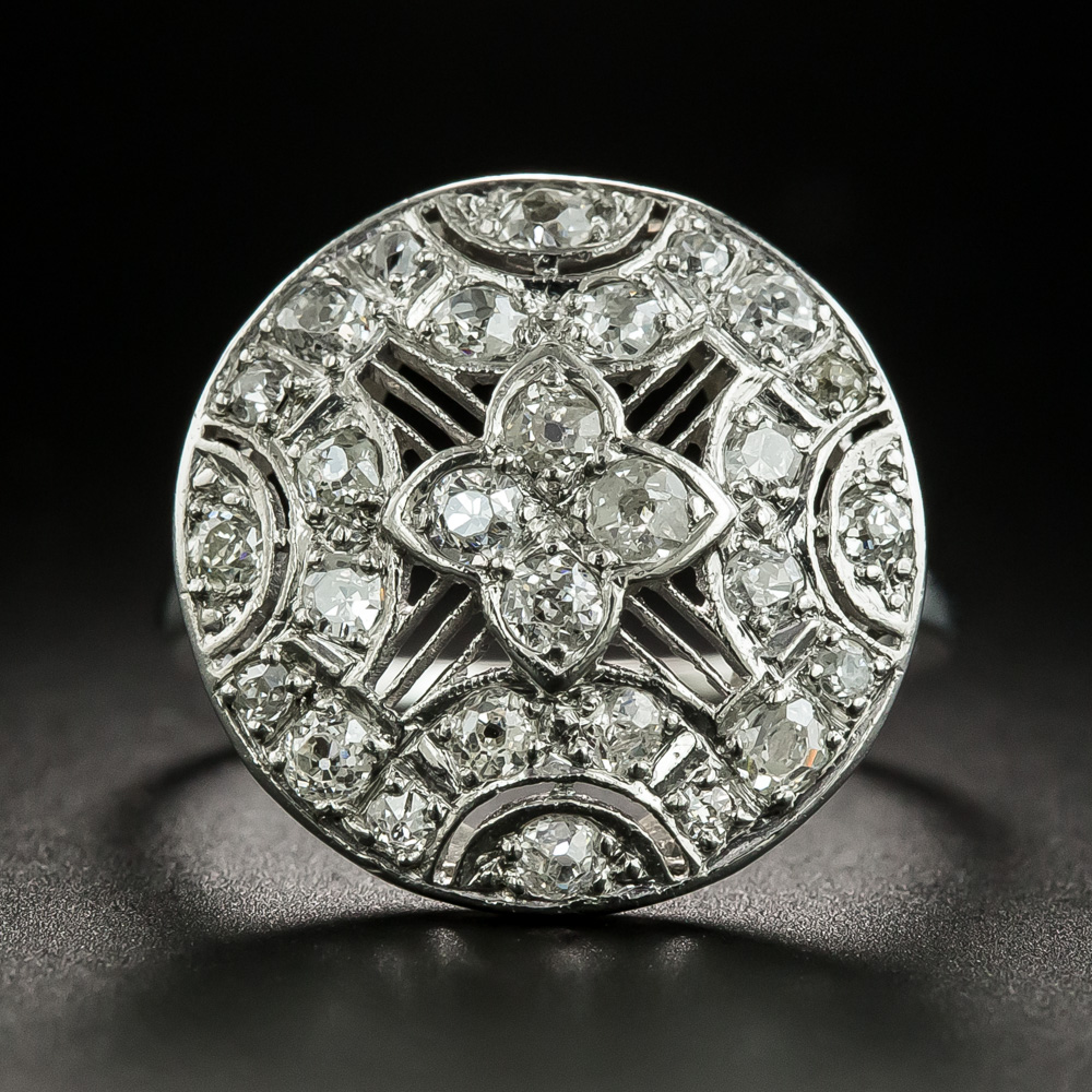 Edwardian Round Diamond Dinner Ring
